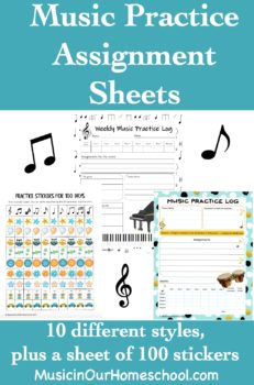 Use These Classy Music Practice Assignment Sheets to Encourage ...