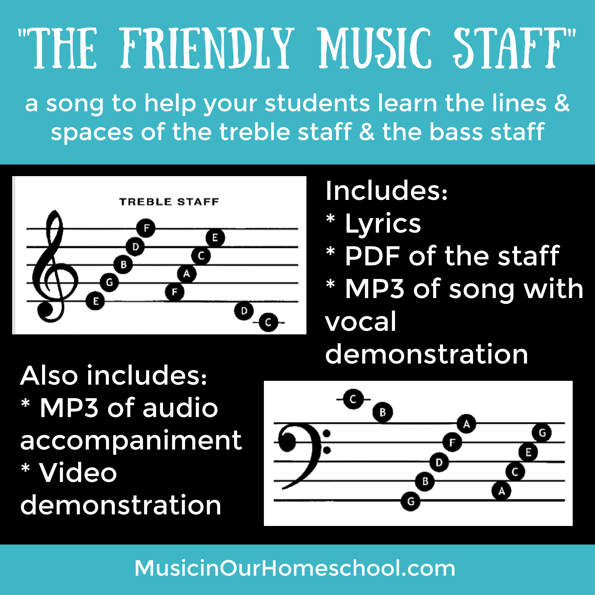 "The Friendly Music Staff" ~ A Song to Teach Your Students about the ...