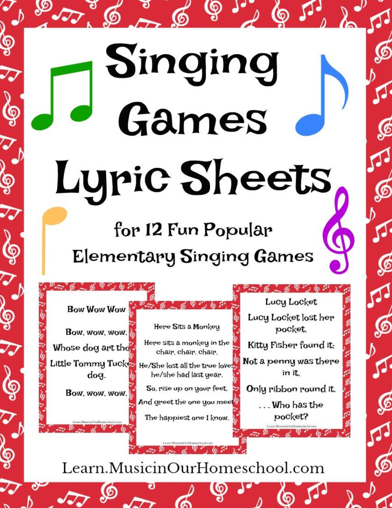 Music Learning and Fun Printable Set - Music in Our Homeschool