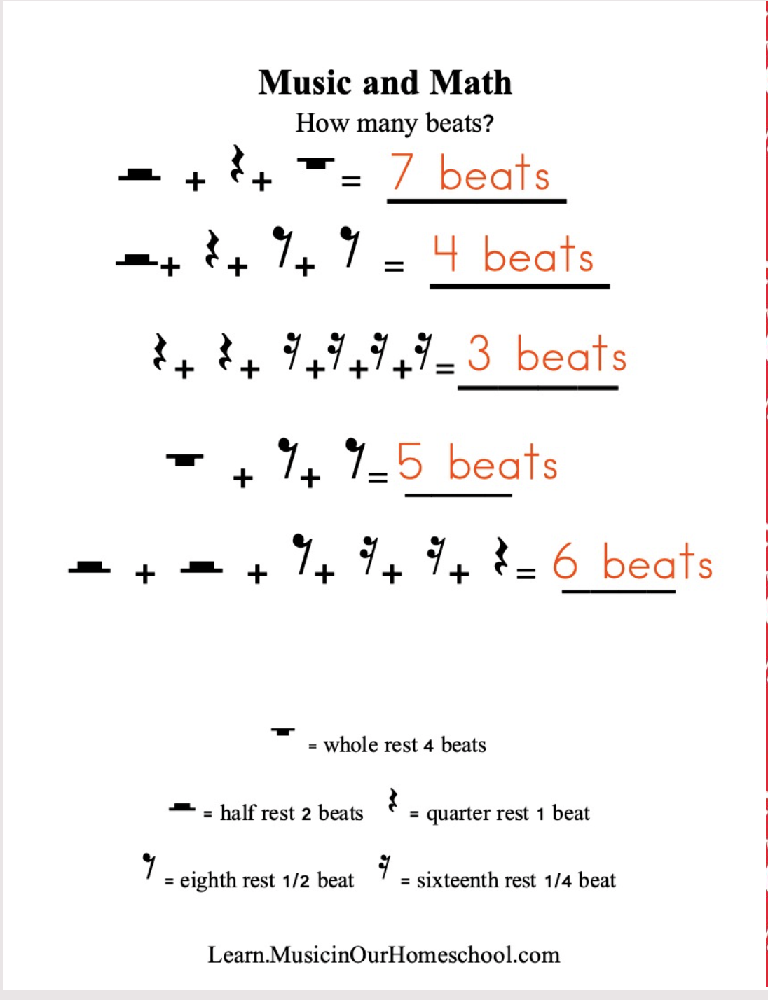 Music Learning and Fun Printable Set - Music in Our Homeschool