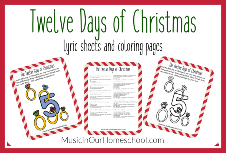 "The Twelve Days of Christmas" Sing-Along with Fun Printable Pack ...