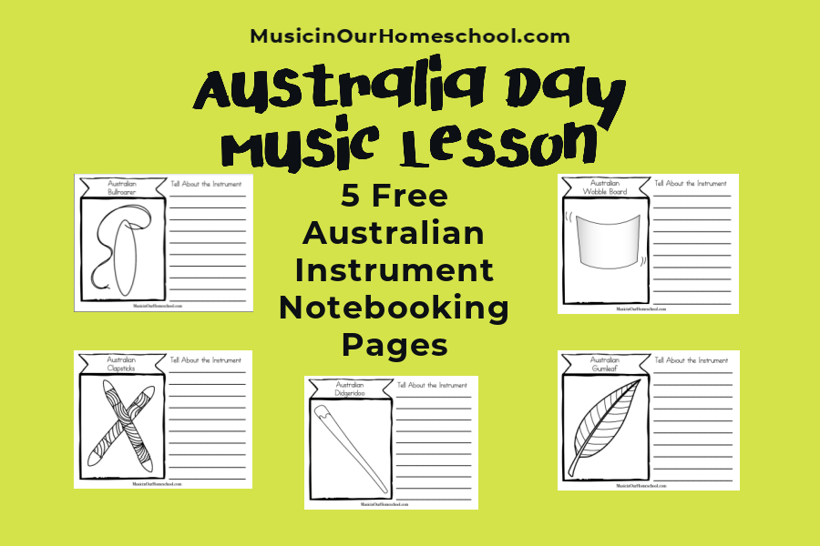 Australia Day Music Lesson - Music in Our Homeschool