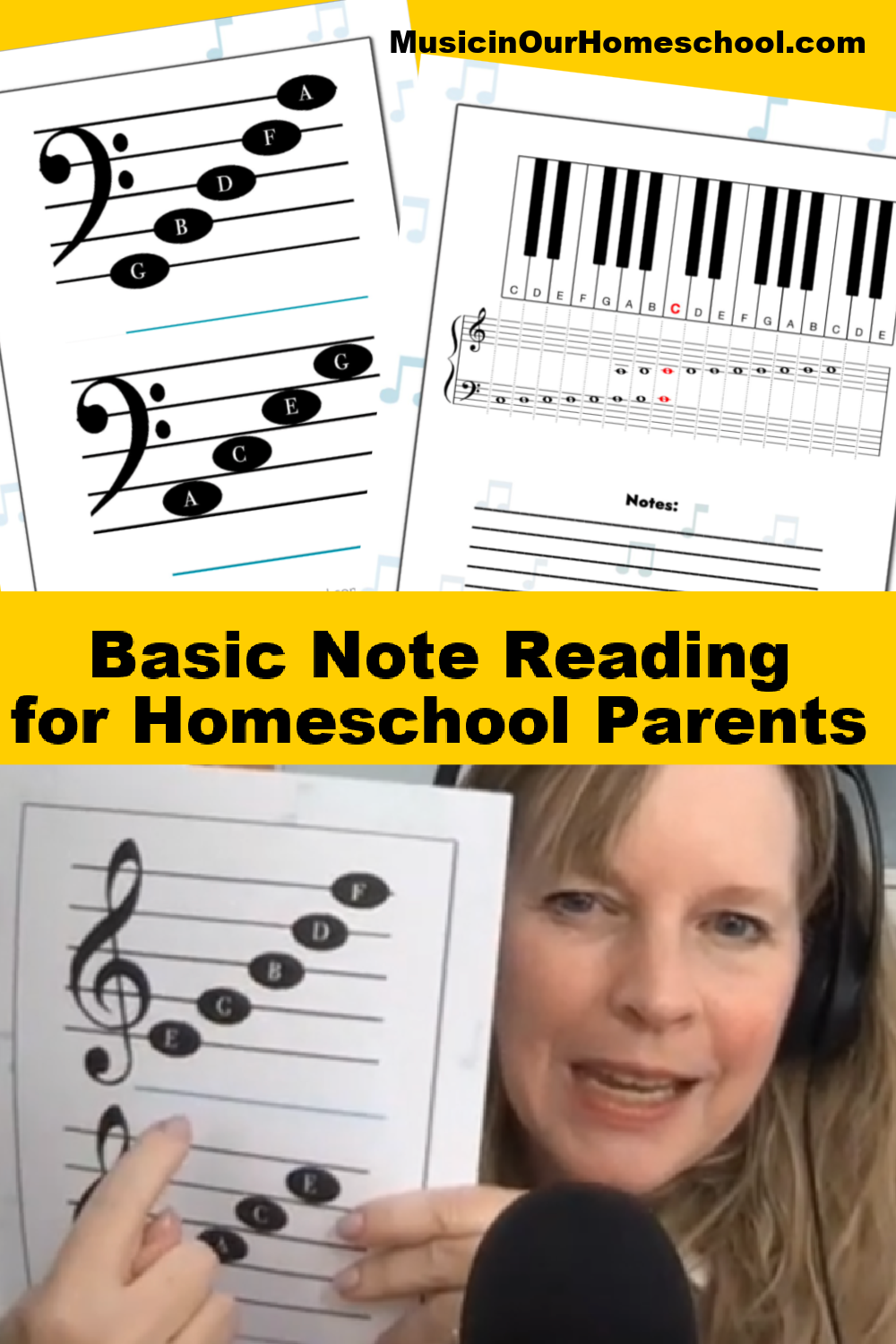 Basic Note Reading for Homeschool Parents Part 1 of Mastering Music 101 ...