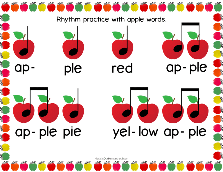 A Fun 15-Minute Music Lesson About Apples for Your Homeschool ~ Music ...